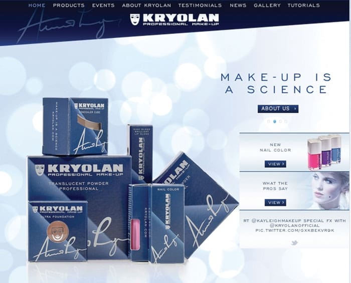 Kryolan Professional Make-up is revealing a new look - dermascope